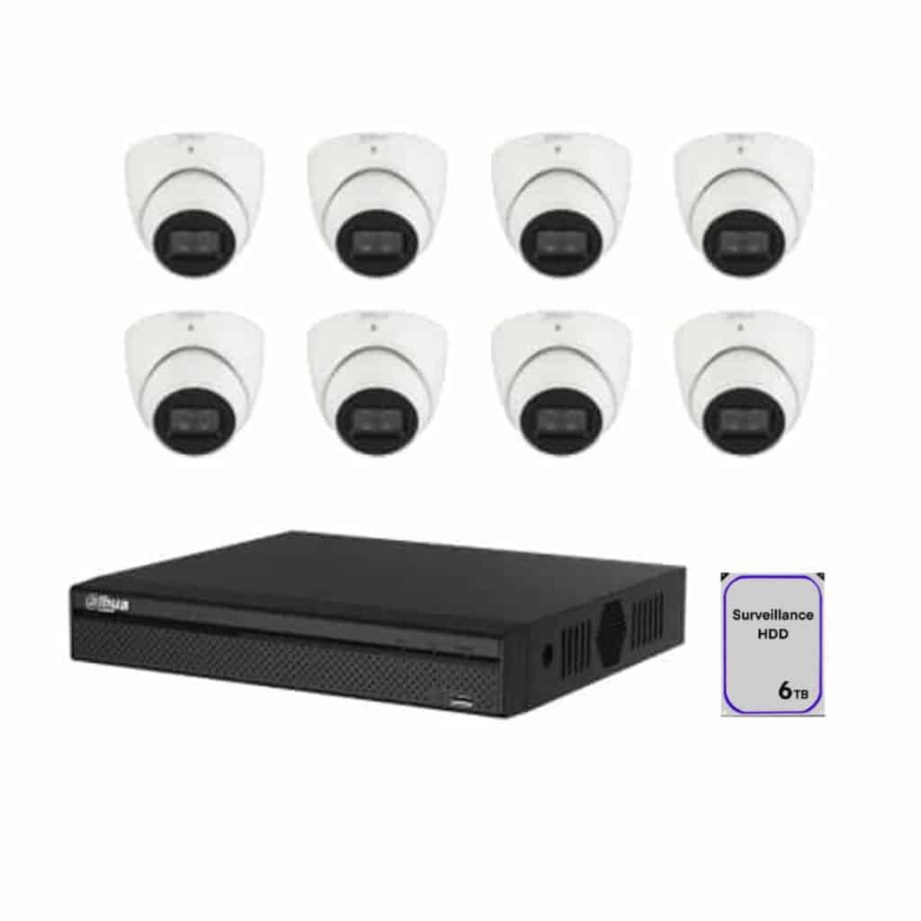 Dahua 8-Channel WizSense AI CCTV Security System with 6MP & 8MP Cameras, 6TB NVR | Buy Online at ...