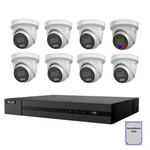 HiLook CCTV Kit – AI Turret Cameras & Active Deterrence