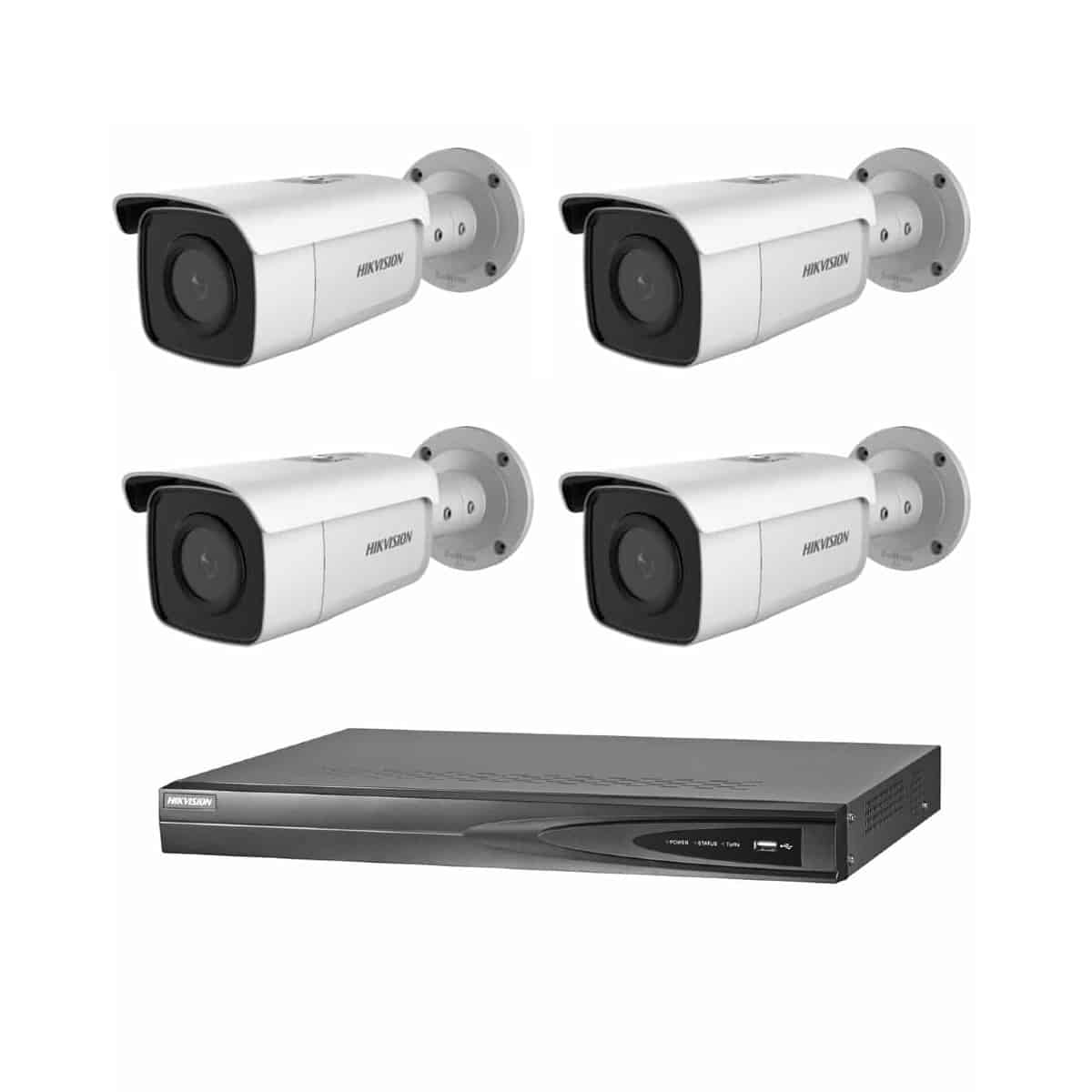 HikVision 4 Channel Kit + 4 x DarkFighter Fixed Bullet - Comms Direct