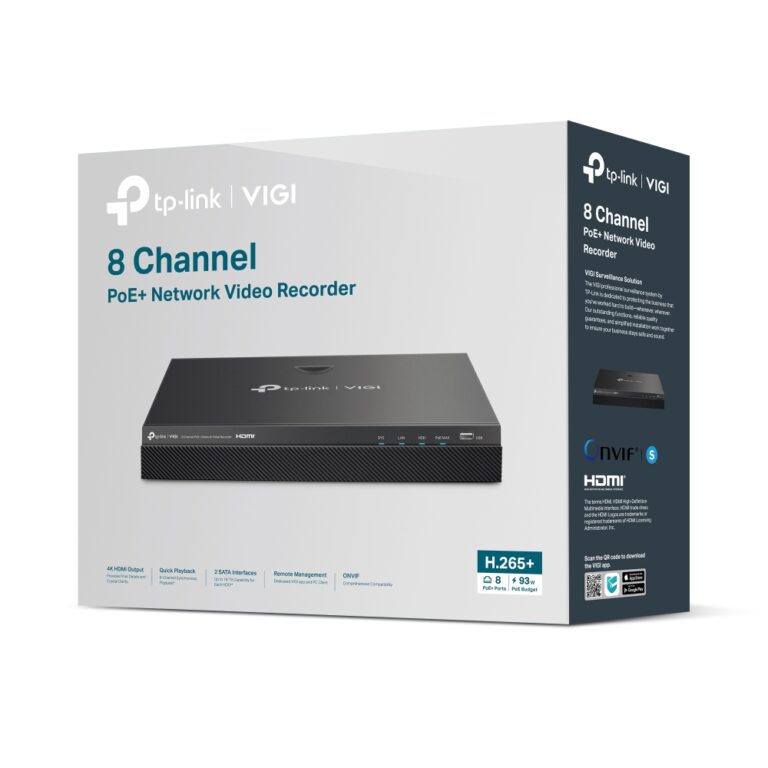 TP-Link VIGI NVR2008H-8MP 8CH PoE+ NVR | 4K, 90W, Dual HDD | Buy Online ...